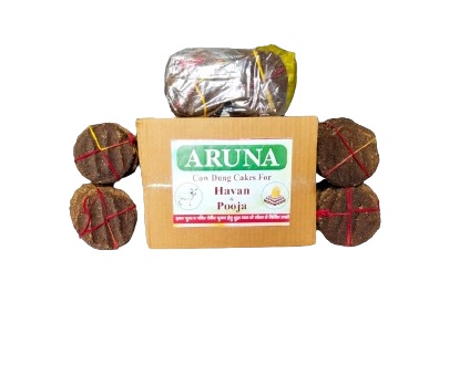 ARUNA Pure Desi Cow Dung Cakes (Set of 50) Traditional and Natural Holy ...